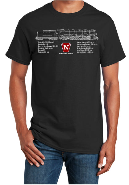 Pennsylvania Railroad (PRR) N-1 2-10-2 Shirt – Mohawk Design